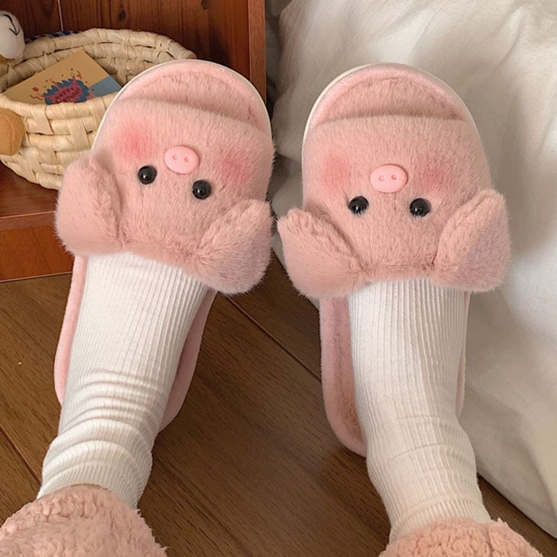 Cute Pink Pig Slippers – SNIKOU